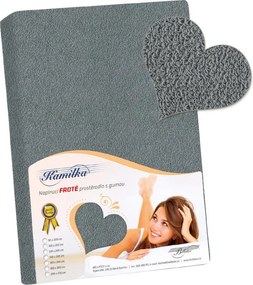 Bellatex Prostěradlo froté Šedá 100x200 cm