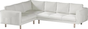 Potah na pohovku IKEA Norsborg rohová 5-místná barva krémová látka pletený vzor