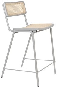 OnaDnes -20% Šedá ratanová barová židle ZUIVER JORT 66,5 cm