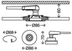 Briloner 7220-032-SADA 3x LED Koupelnové podhledové svítidlo FIT 1xGU10/5W/230V