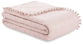 Pudrově růžový přehoz na postel AmeliaHome Meadore, 170 x 210 cm