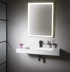 Sapho Sapho, SORT zrcadlo s LED osvětlením 60x80cm, bezdotykový IR senzor, 2700-6500K, černá mat, ST080S