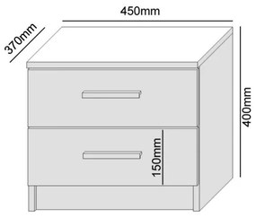 Noční stolek TOD dub wotan