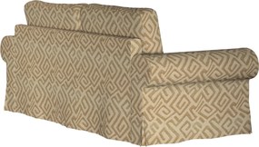 Potah na pohovku IKEA Backabro,  3-místná, rozkládací barva béžová látka pletený vzor, vzorované