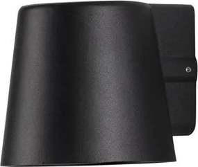 NV 9136182 Venkovní nástěnné svítidlo OVI černý hliník skleněný difuzor GU10 1x7W 220-240V IP54 bez žárovky světlo dolů - NOVA LUCE
