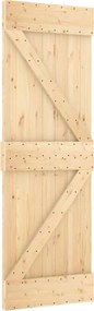 vidaXL Posuvné dveře s kováním 70 x 210 cm masivní borové dřevo [3203004]