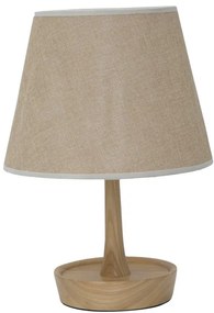 Hnědá stolní lampa s odkládacím místem Mauro Ferretti Ekos II, 25x49 cm