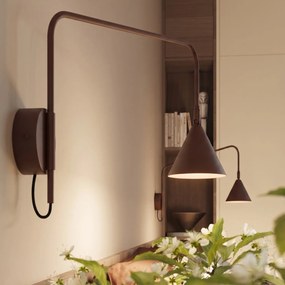 Sollux Lighting Nástěnné svítidlo NOX 1 hnědé s vypínačem