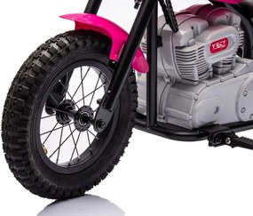 LEAN CARS Elektrická motorka A9902 36V růžová