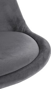 Židle Sofia samet Square – šedá