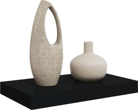 Plovoucí nástěnná police černá 40 x 23,5 x 3,8 cm MDF 323826