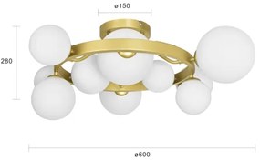 Brilagi - LED Přisazený lustr MILLA 10xG9/3W/230V zlatá/bílá