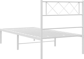 vidaXL Kovový rám postele s čelem 80 x 200 cm [372317] Barva: Černá