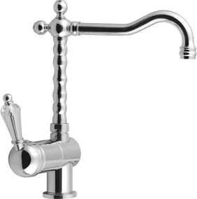 Sapho Sapho, KIRKÉ CRYSTAL stojánková dřezová baterie, křišťálová páčka, chrom, KI14KC
