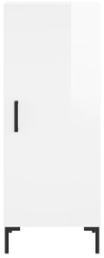 Skříň highboard bílá s vysokým leskem 34,5x34x180 cm kompozit,  3199171