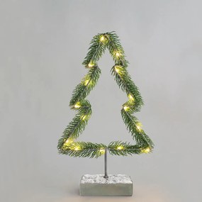 ACA DECOR Vánoční stolní LED dekorace Stromek 2xAA 40cm