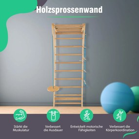 Costway Hrazdy prolézačka vnitřní lezecká stěna gymnastika stěnová prolézačka