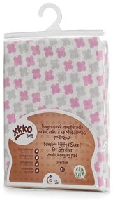 Kikko Bambusové prostěradlo s gumou 50x70 cm Baby pink Cross