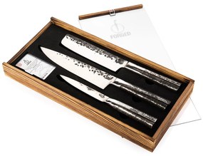 FORGED Intense - 3-dílná sada nožů: kuchařský nůž, japonský nůž na zeleninu, univerzální nůž
