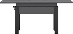 Rozkládací polohovací konferenční stolek HOGO 3v1 | 120-157x62,5-74,5x67 cm | síla horní desky 32 mm | tmavě šedá/černé nohy