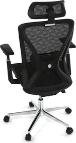Ergonomická kancelářská židle NILS - černá síťovina