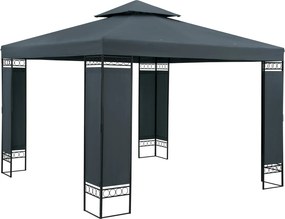 Zahradní altán antracitový 3 x 3 m 108722