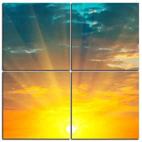 Obraz na plátně - Západ slunce - čtverec 3200E (100x100 cm)