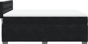 Box spring postel s matrací černá 140x200 cm samet 3288644