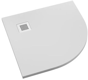 Vanička půlkulatá Kalait Smooth White 90x90x3,5 R55 3.3104-M2