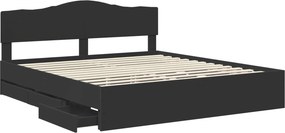Rám postele se zásuvkou Černá 180 x 200 cm Inženýrské dřevo 3412978