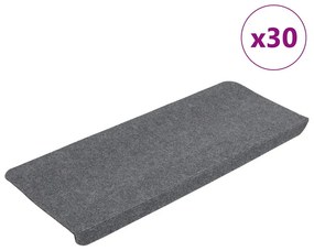 Samolepicí podložky na schody 30 ks šedé 65x24,5x3,5 cm 3365913