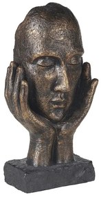 Dekorativní figurka socha hlavy měděná RESUNGA Beliani