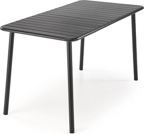 Kovový zahradní stůl Bosco 140 cm černý
