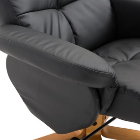 HOMCOM Relaxační Křeslo s Podnožkou, Úložný Prostor, Polstrované TV Křeslo s Funkcí Polohování, 360° Otočné TV Křeslo do Ložnice a Obývacího Pokoj, U…