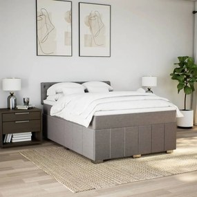 Box spring postel s matrací taupe 140x200 cm textil 3287102