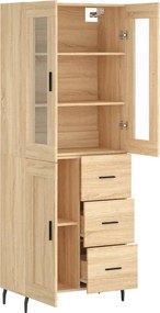 Skříň highboard dub sonoma 69,5 x 34 x 180 cm kompozitní dřevo 3198676