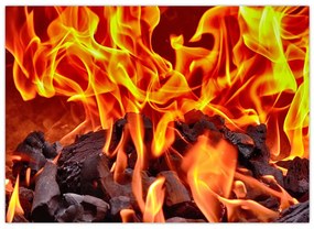 Obraz hořících uhlíků (70x50 cm)
