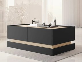 Konferenční stolek Arlotekis L97 4K, Barva: černá / dub cremona