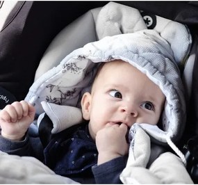 Babysteps Celoroční zavinovačka do autosedačky pro miminko ZVÍŘÁTKA + KRÉMOVÁ