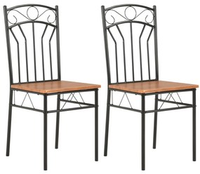 Jídelní židle 2 ks hnědé MDF 281399