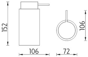 Nimco Dávkovač tekutého mýdla, pumpička plast PU 7031-50
