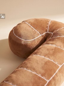 Sinsay - Vánoční dekorativní polštář ve tvaru perníkové vánoční hůlky - hnědá