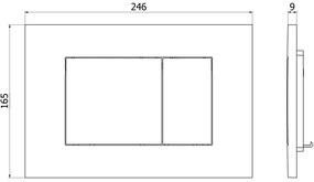 Mexen Tex 02, splachovací tlačítko, šedá, 6102-05