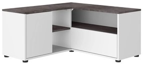 Šedo-bílý TV stolek v dekoru betonu 90x45 cm Angle – TemaHome