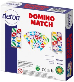 Detoa Domino match společenská hra dřevo v krabičce 15x15x3,5cm