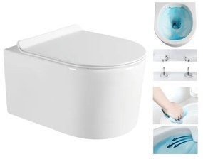 Mexen SOFIA Rimless závěsná wc mísa se sedátkem s pomalým zavíráním, 49 x 37 cm, bílá, 30544000