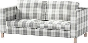 Potah na pohovku IKEA  Karlanda rozkládací, krátký barva šedá látka pletený vzor, vzorované