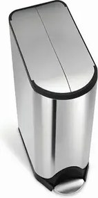 Simplehuman Pedálový odpadkový koš  – 45 l / butterfly víko / kartáčov