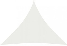 Stínící plachta trojúhelníková HDPE 3 x 3 x 3 m Dekorhome Bílá
