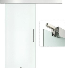 HOMCOM Posuvné skleněné pokojové dveře s madlem, jednostranně satinované 102,5x205 cm, moderní a elegantní pro obývací pokoje | Aosom.de